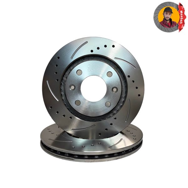 دیسک ترمز جلو سوراخدار شیاردار آسمکو ASMCO پژو 206 تیپ 5 / پژو 207